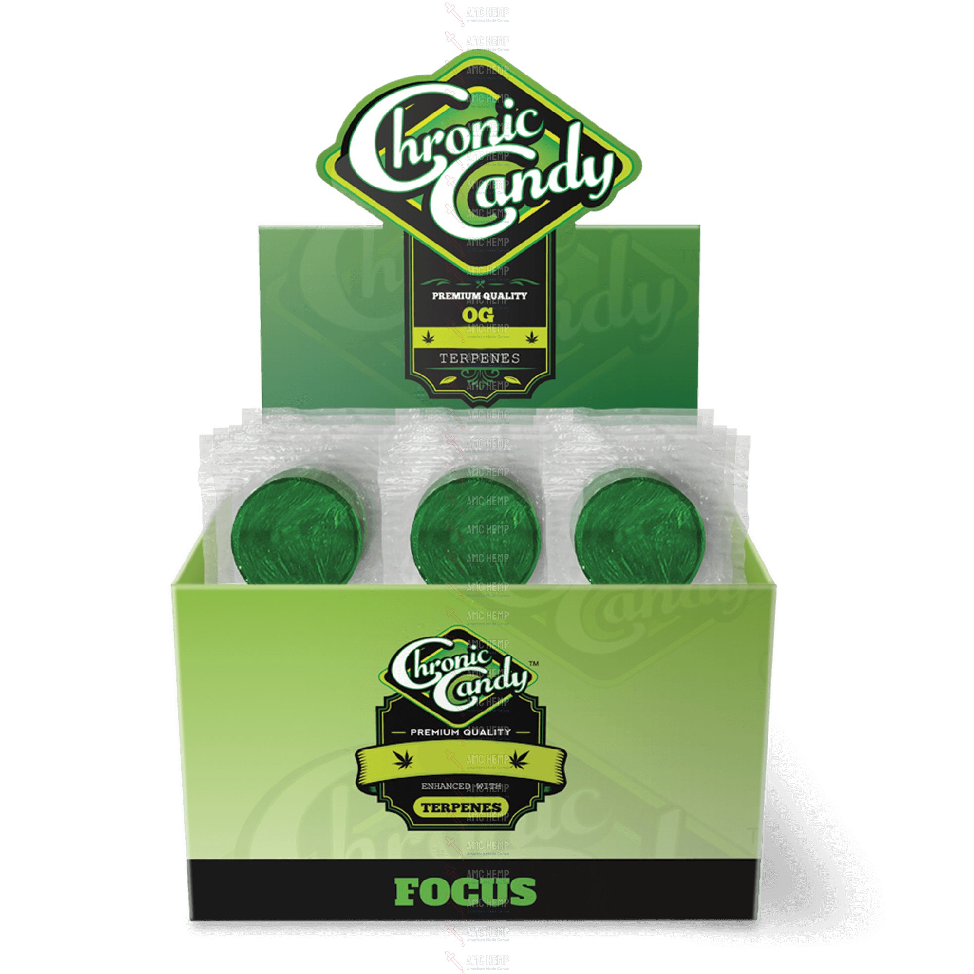 Chronic-Candy Hemp Lollipop 3 Flavors Mix – 10 Lollipops – American ...